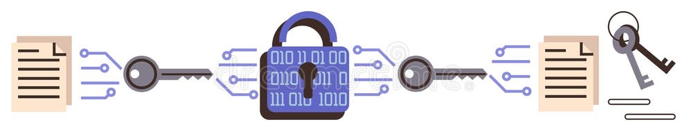 Digital Data Encryption with Padlock, Keys, and Secure File Exchange ...