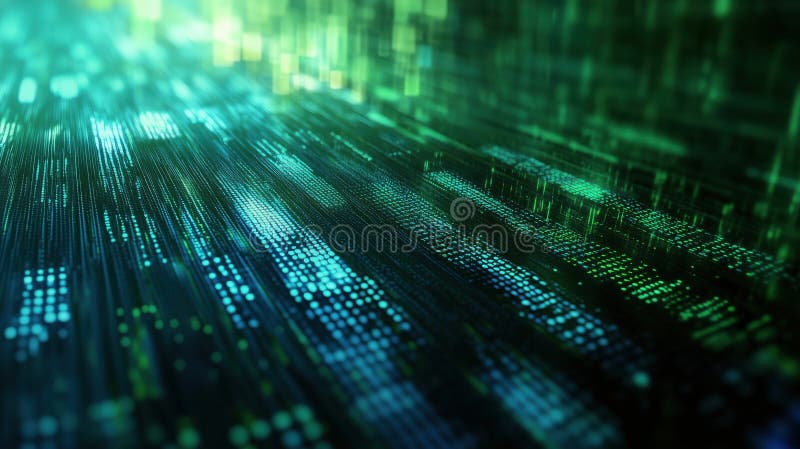 Digital Data Flow, Abstract Representation of Technology and Information Processing Stock Photo ...