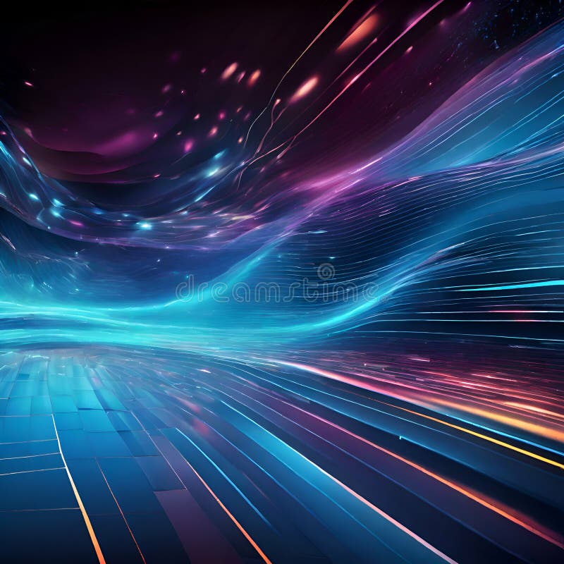 Digital Data Flow Background Big Data Technology Lines Information Flow ...