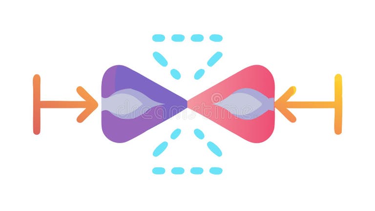 Digital Data Flow Convergence. Connecting Information Streams. Vector ...