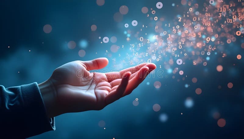 Digital Data Flow and Human Interaction - Futuristic Concept Stock ...