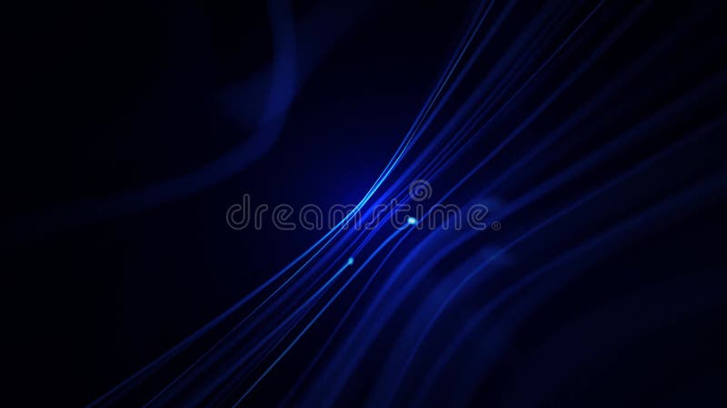 Blue Fiber Optic Data Stream Technology Background Stock Footage ...