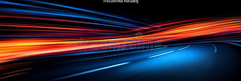 Digital Data Flow on Road, Fast Speed Transfer, Future Innovation ...