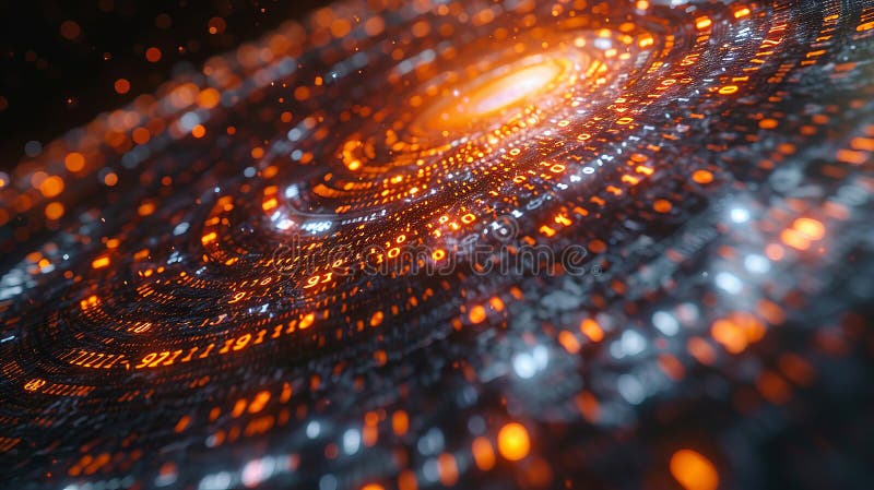 Digital Data Flow on Road with Motion Blur To Create Vision of Fast ...