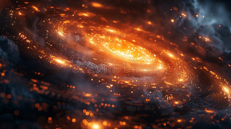 Digital Data Flow on Road with Motion Blur To Create Vision of Fast ...