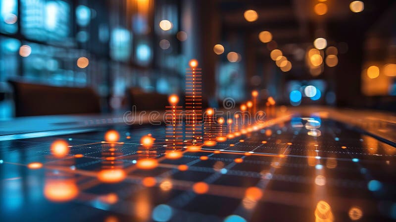 Digital Data Flow on Road with Motion Blur To Create Vision of Fast ...