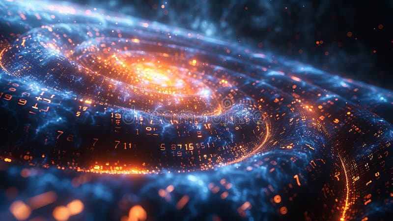 Digital Data Flow on Road with Motion Blur To Create Vision of Fast ...