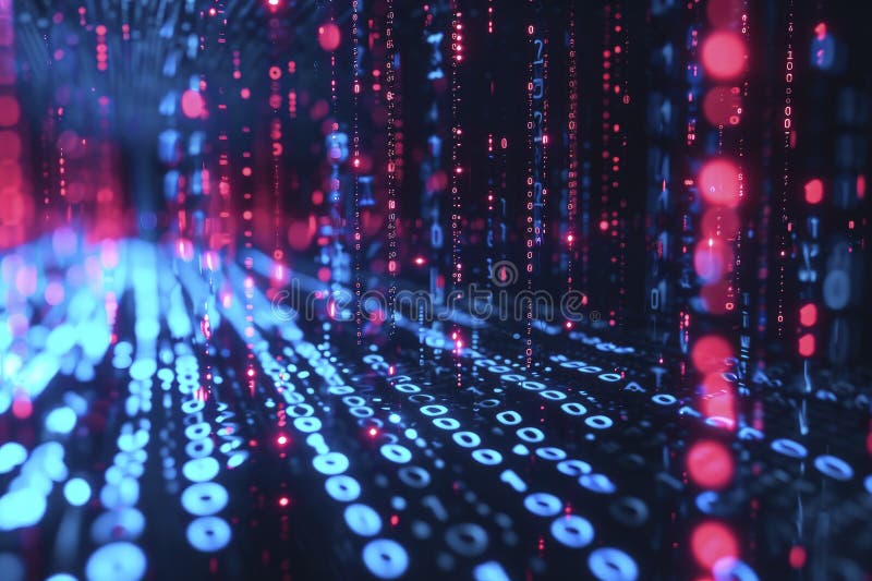 Digital Data Flow To Create Vision of Fast Speed Transfer . Concept of ...