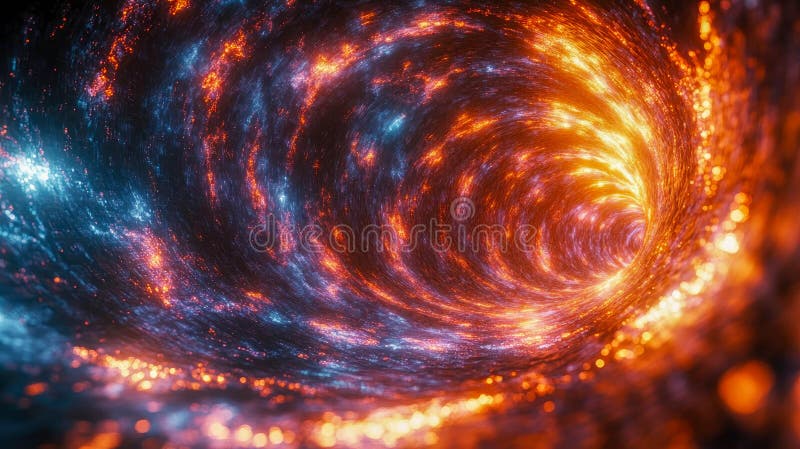 A Digital Data Flow Tunnel with Bright Colors, Symbolizing Fast Data Transfer, Big Data, and ...