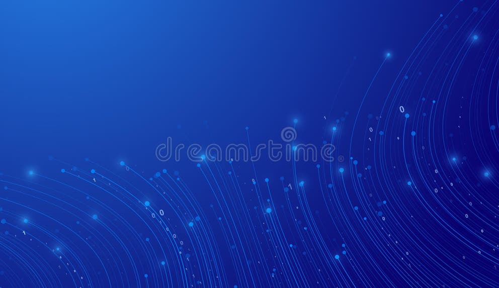 Digital Data Flow Vector Background. Big Data Technology Lines. 5G ...