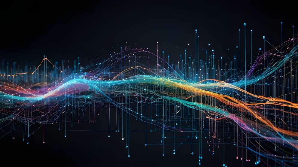 Digital Data Flows Representing Ai Driven Cloud Computingdigital Data Flows Representing Ai
