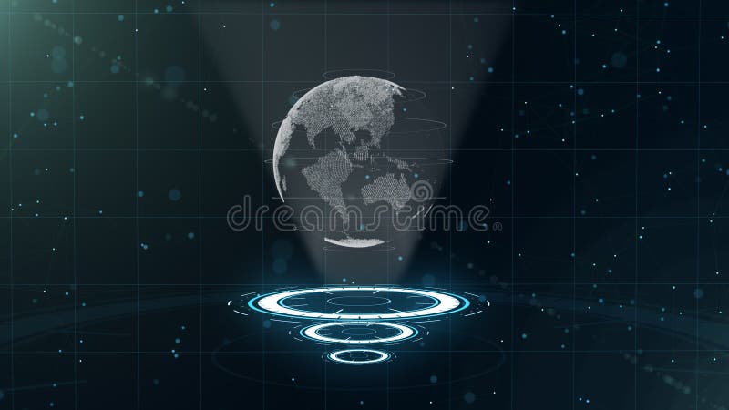 Digital Data Globe - Abstract Illustration of a Scientific Technology ...
