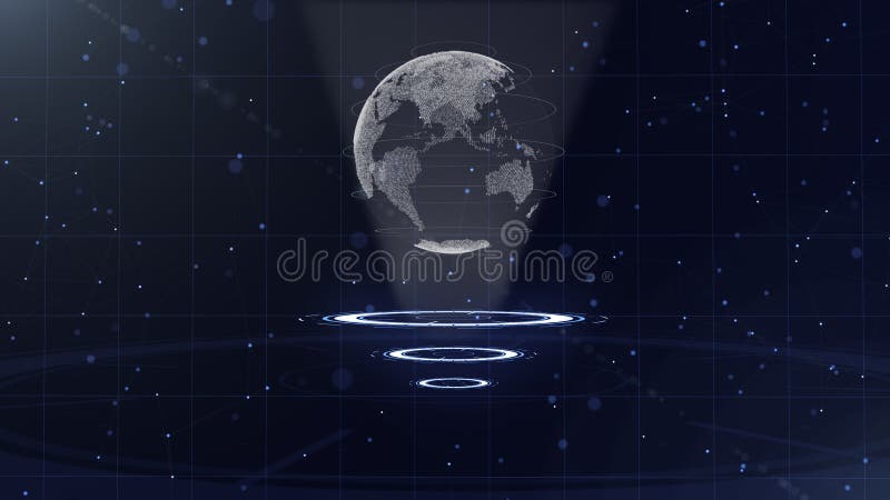 Digital Data Globe - Abstract Illustration of a Scientific Technology ...