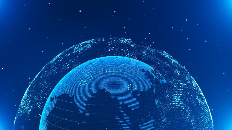 Big Data and Globe Flat Design Illustration Showing Connectivity ...