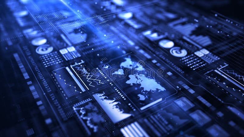 Digital Data Graph Processing Investment and Business Statistics ...