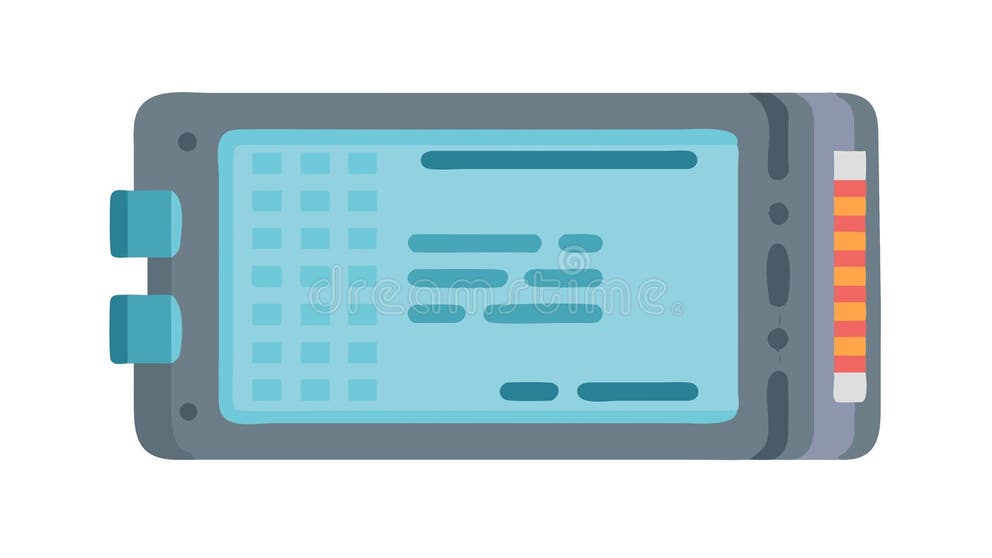 Digital Data Grid Tablet: Information Management Interface, Vector ...