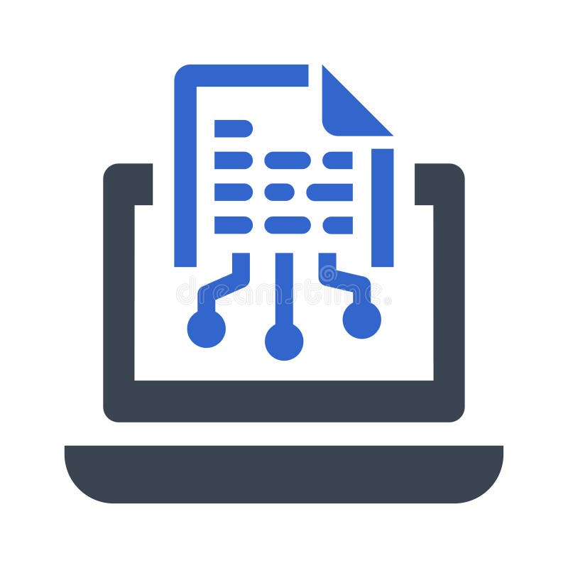 Digital data icon stock illustration. Illustration of digital - 351613026