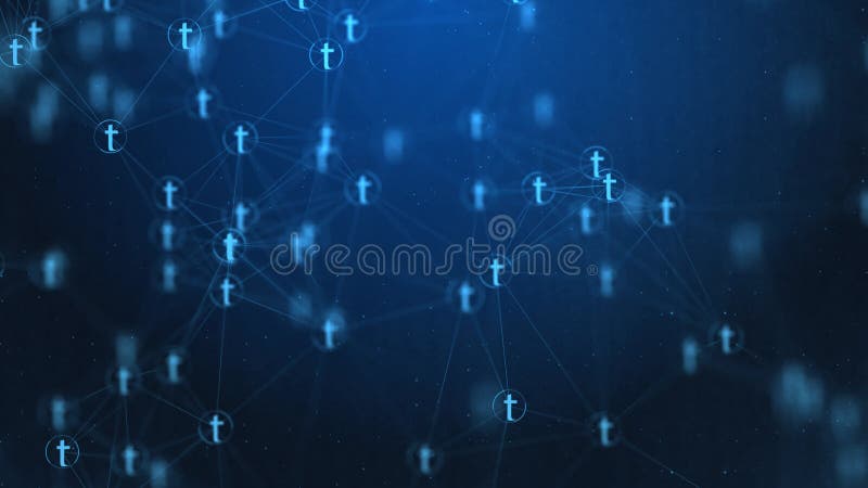 Digital Data Flow Through Rack Servers Tunnel In Data Center Cyber Security Data Storage