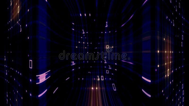 Digital Data in Light Matrix Stock Footage - Video of security, tunnel ...