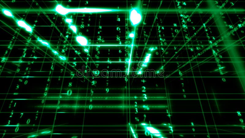 Digital Data Stream in Cyberspace Stock Video - Video of scifi ...