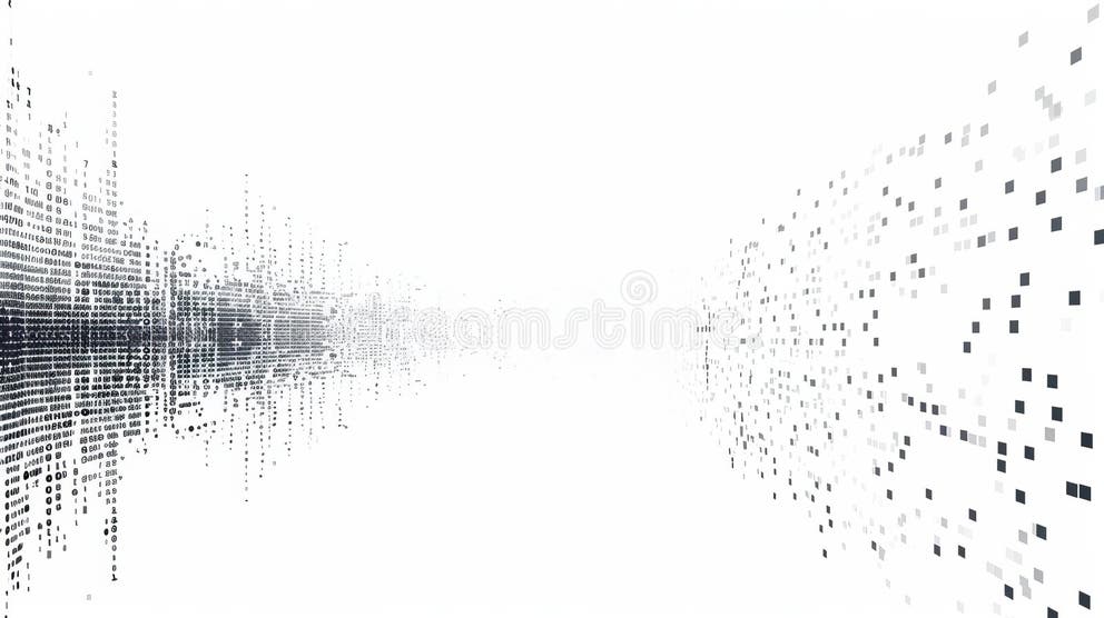 Digital Data Matrix of Binary Code Numbers Isolated on a White ...