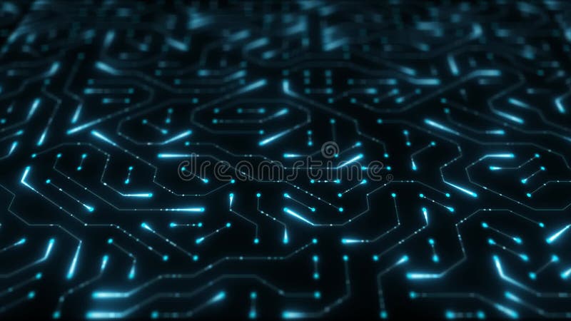 Digital Data Moving on Circuit Board and CPU Loop Backgrounds. Stock Footage - Video of concept ...
