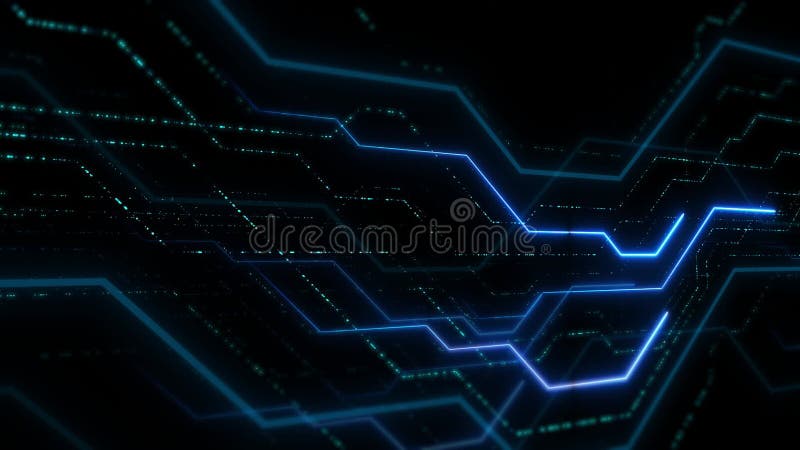 Digital Data Moving on Circuit Board and CPU Loop Backgrounds. Stock Footage - Video of ...
