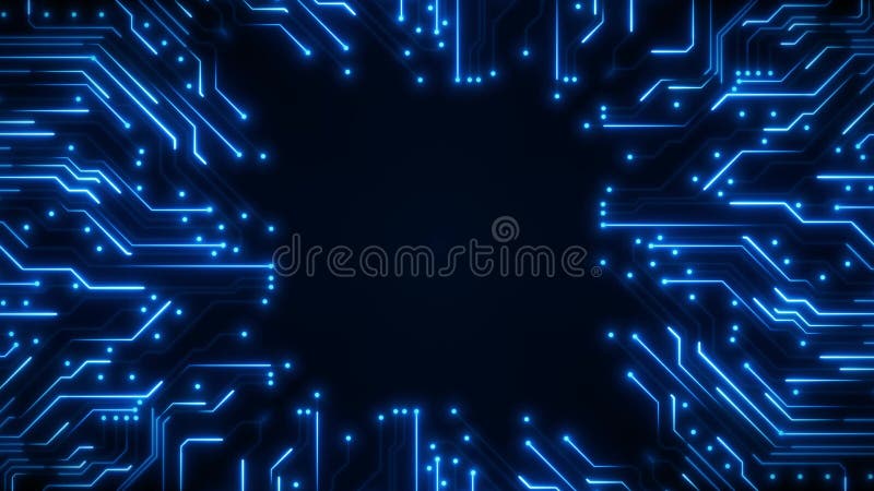 Digital Data Moving on Circuit Board and CPU Loop Backgrounds Stock ...