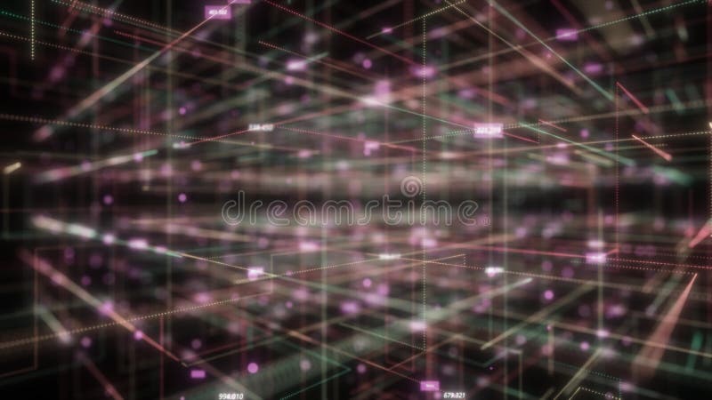 Digital Data Network Connection in Digital Cyberspace Hi-tech Technology Bokeh Background Stock ...