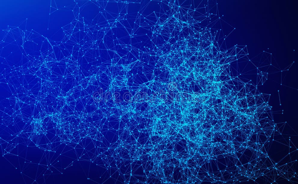 Digital Data and Network Connection Triangle Lines Stock Illustration ...