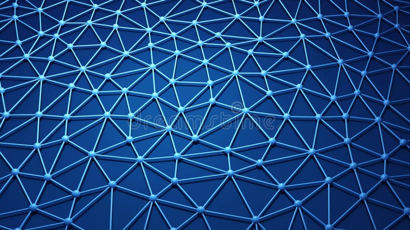 Digital Data and Network Connection Triangle Lines and Spheres I Stock ...