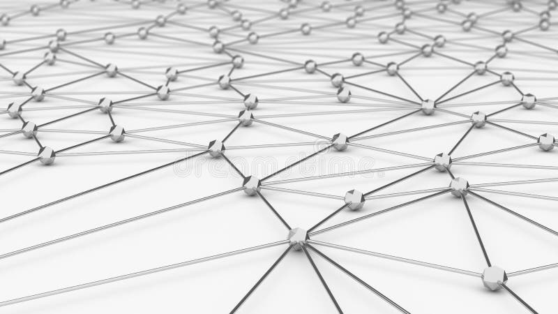 Digital Data and Network Connection Triangle Lines and Spheres I Stock ...