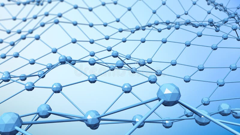 Digital Data and Network Connection Triangle Lines and Spheres I Stock ...