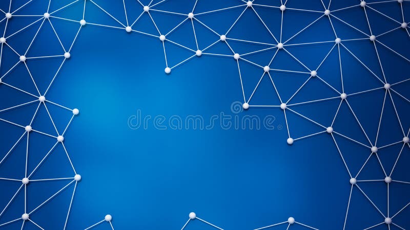 Digital Data and Network Connection Triangle Lines and Spheres I Stock ...