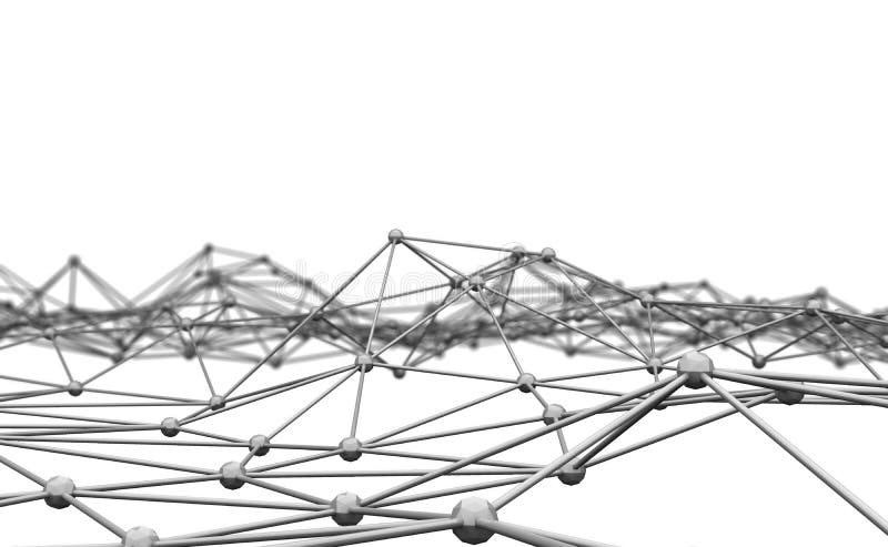 Digital Data and Network Connection Triangle Lines and Spheres I Stock ...