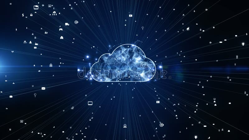 Digital Data Network Connections Cloud Computing And Global