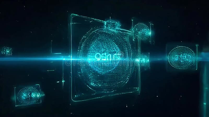 Digital Data Network Interface Animation ,glowing Data Streams and Digital Interfaces Stock ...