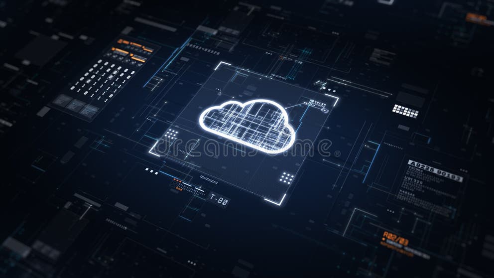 Digital Data Network Protection, Digital Cloud Computing Cyber Security, Future Technology ...