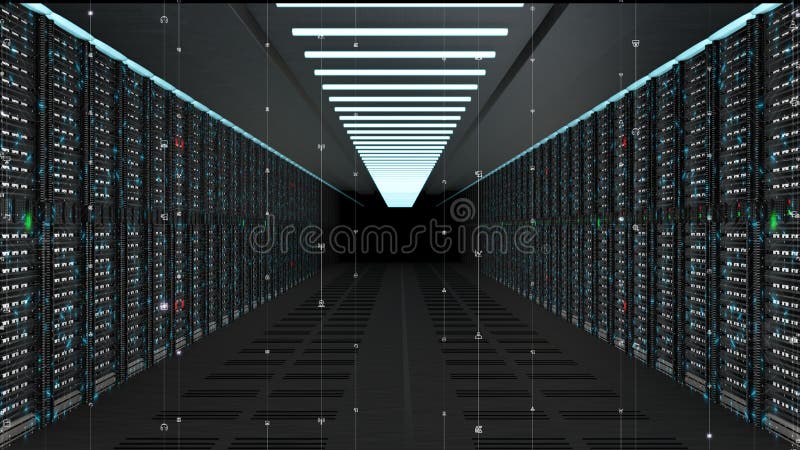 Servers with wireframe stock illustration. Illustration of online - 5542819