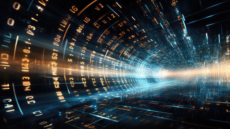 Digital data numbers stock illustration. Illustration of data - 372510833