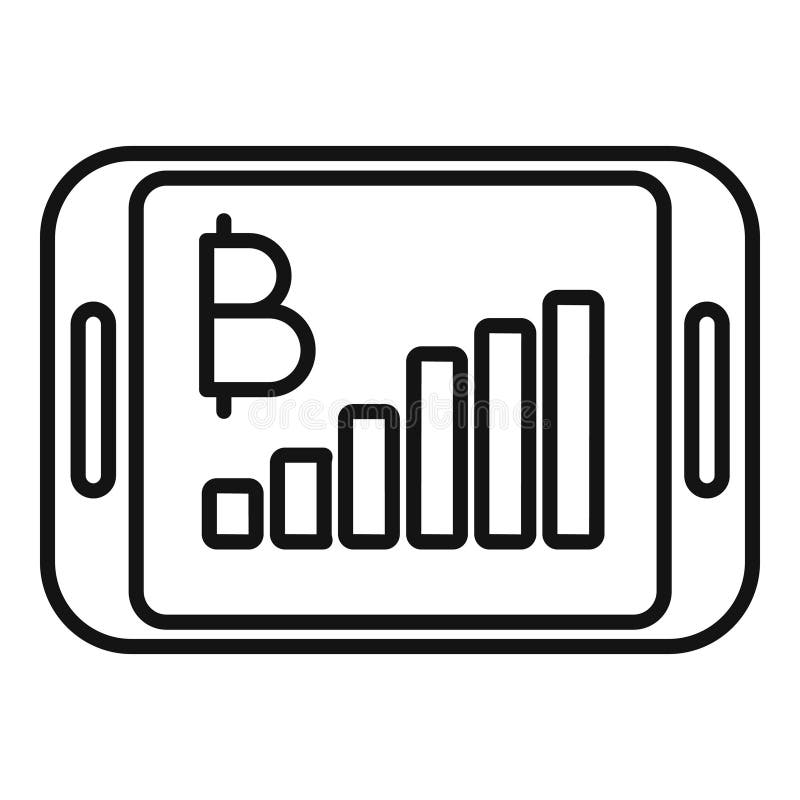 Digital Data Price Icon Outline Vector. Graph Pay Token Stock ...