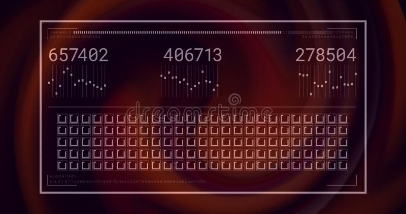 Digital Data Processing And Encryption Algorithm Animation Over 0305