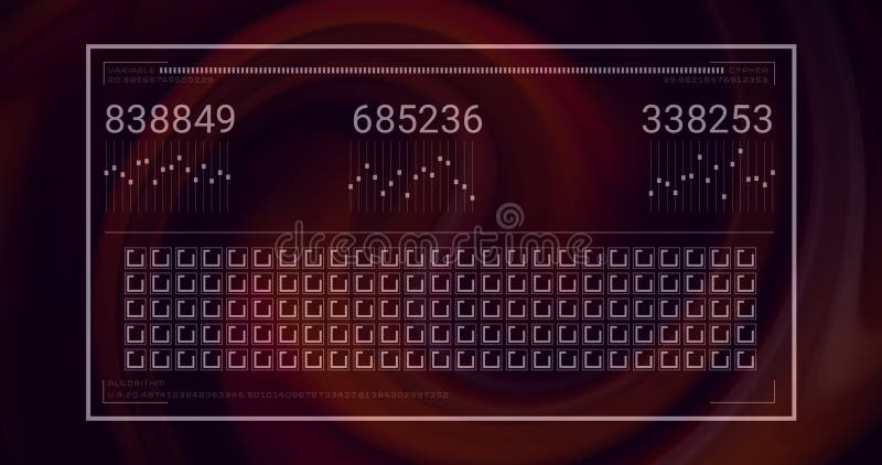 Digital Data Processing and Encryption Algorithm Image Over Abstract Background Stock Image ...