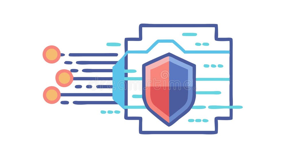 Digital Data Protection. Cyber Security and Network Safeguards. Vector ...