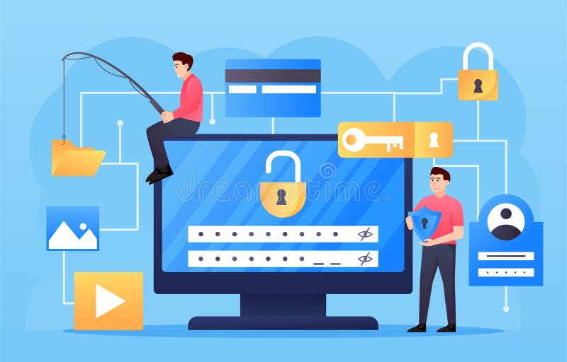 Digital Data Protection Design Vector. Cyber Security Illustration ... Digital Data Protection Design Vector. Cyber Security Illustration ...