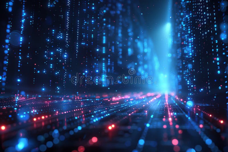 Digital Data Stream Abstract Background Stock Illustration ...