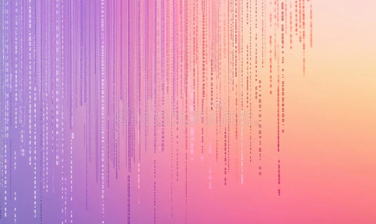 Digital Data Stream Abstract Background with Gradient Colors and ...