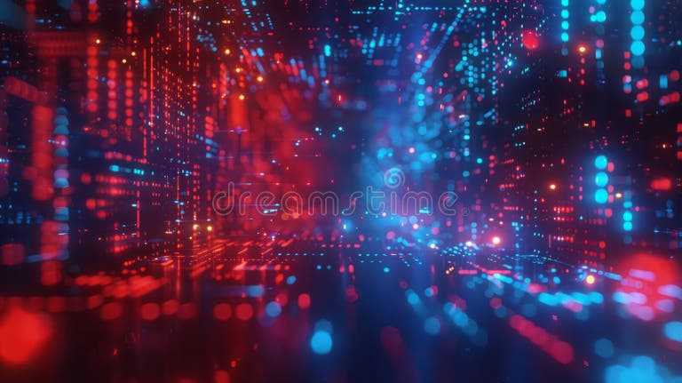 Digital Data Stream: Abstract Binary Code Background, Cybersecurity ...