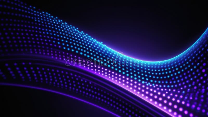 Digital Data Stream Abstract Flowing Dot Wallpaper Stock Illustration ...