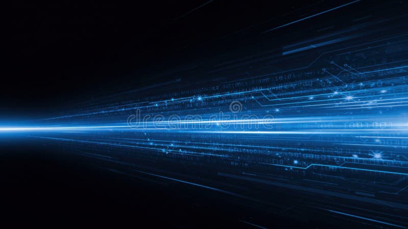 Digital Data Stream stock illustration. Illustration of design - 371271529